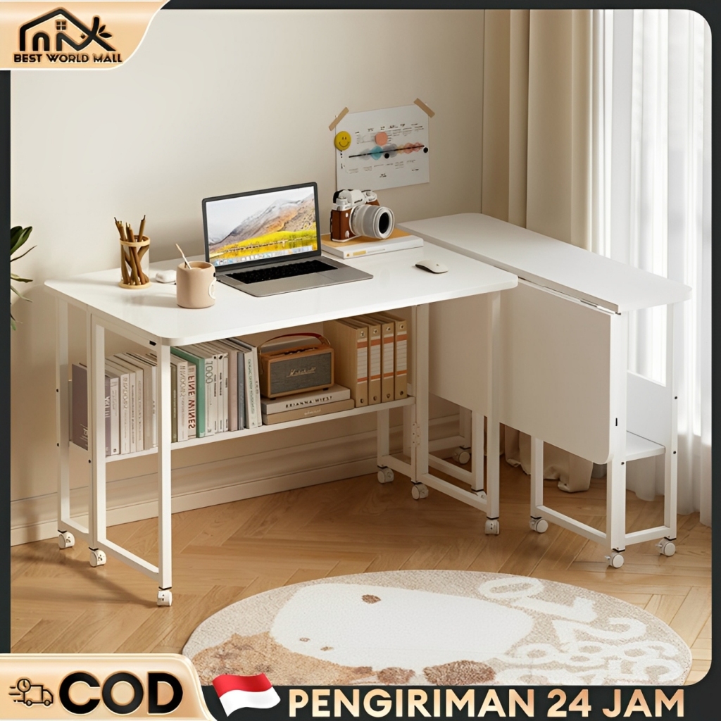 Jual Meja Belajar Meja Lipat Portable Meja Kerja Dengan Roda Meja ...
