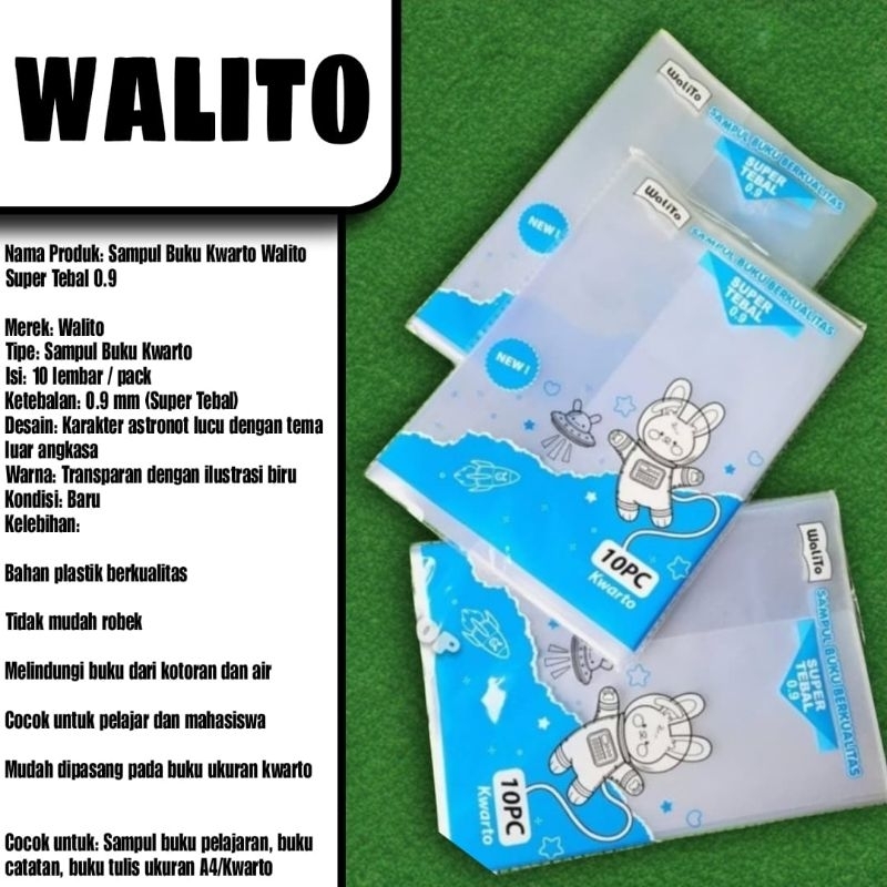 Jual sampul plastik buku tulis super tebal O,9( WALITO)ukuran kwarto ...