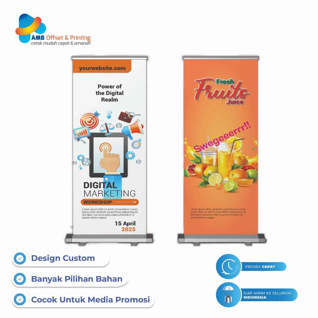 Jual ROLL UP BANNER / STANDING DISPLAY BANNER KUALITAS TERBAIK | Shopee ...