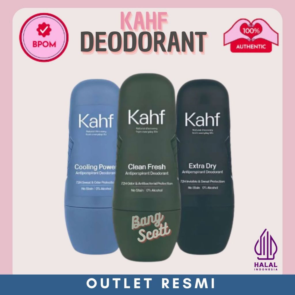 Jual Kahf Antiperspirant Deodorant Roll On 45ml/Clean Fresh/Cooling ...