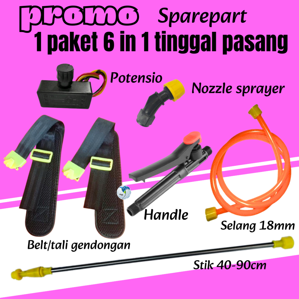 Jual PAKET KOMPLIT SEMPROTAN 6 in 1 Stik+Handle+Selang+Sprayer Nozzle ...