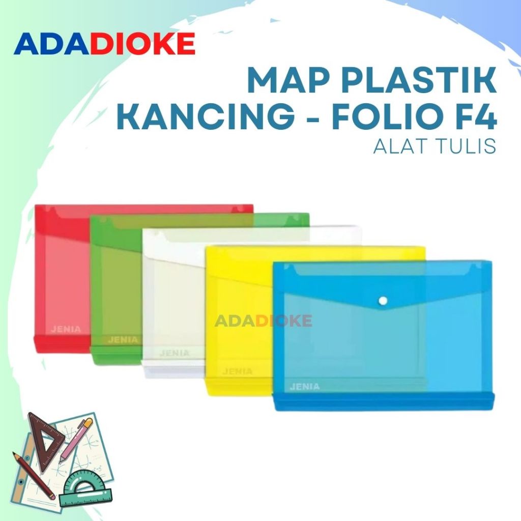 Jual Map Plastik Folio F4 Map Kancing Map Plastik Tranparan | Shopee ...