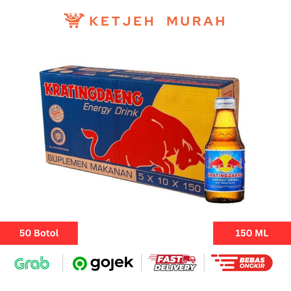 Jual Kratingdaeng Energy Drink 150 ML 1 Dus isi 50 Botol | Shopee Indonesia