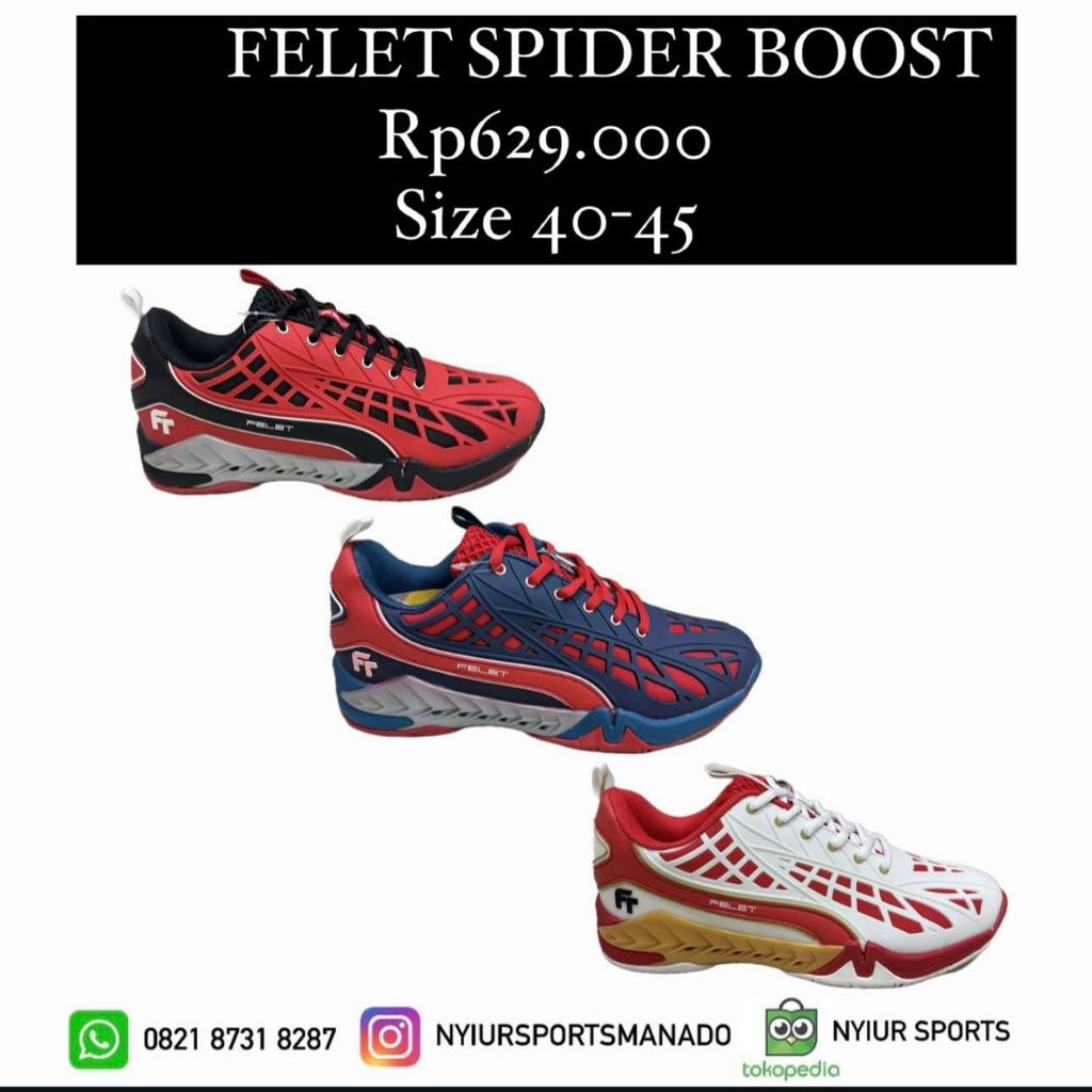 Jual SEPATU FELET SPIDER BOOST (PESANAN SPLIT) | Shopee Indonesia