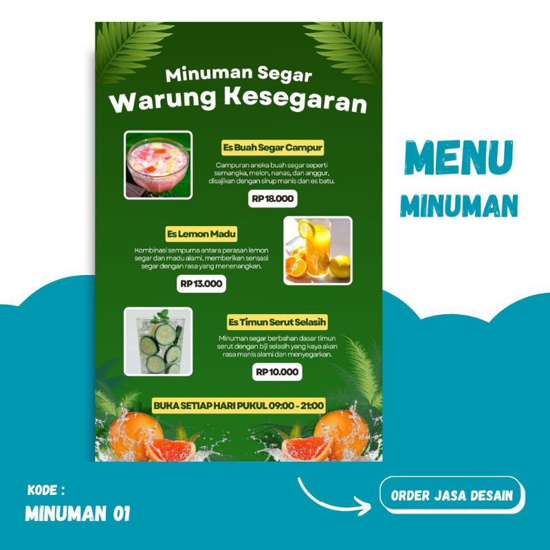 Jual Desain Menu Minuman Menarik Untuk Warung | Shopee Indonesia