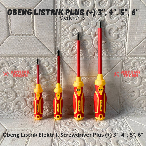 Jual ATS Obeng Elektrik Plus (+) 3" 4" 5" 6" Inch | Obeng Plus ...