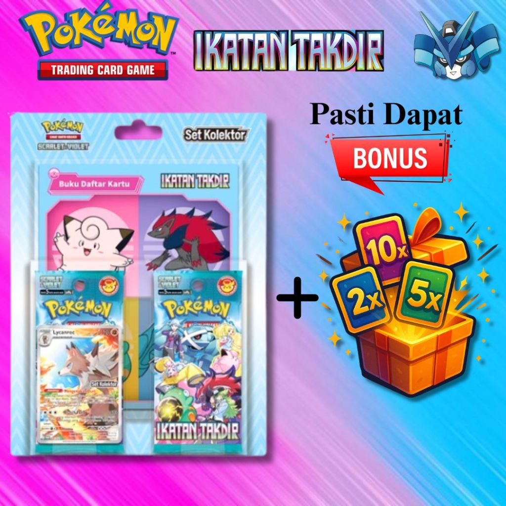 Jual Set Kolektor Ikatan Takdir SV9S TCG Pokemon Indonesia /Kartu Game Koleksi Pokemon TCG SV9S ...