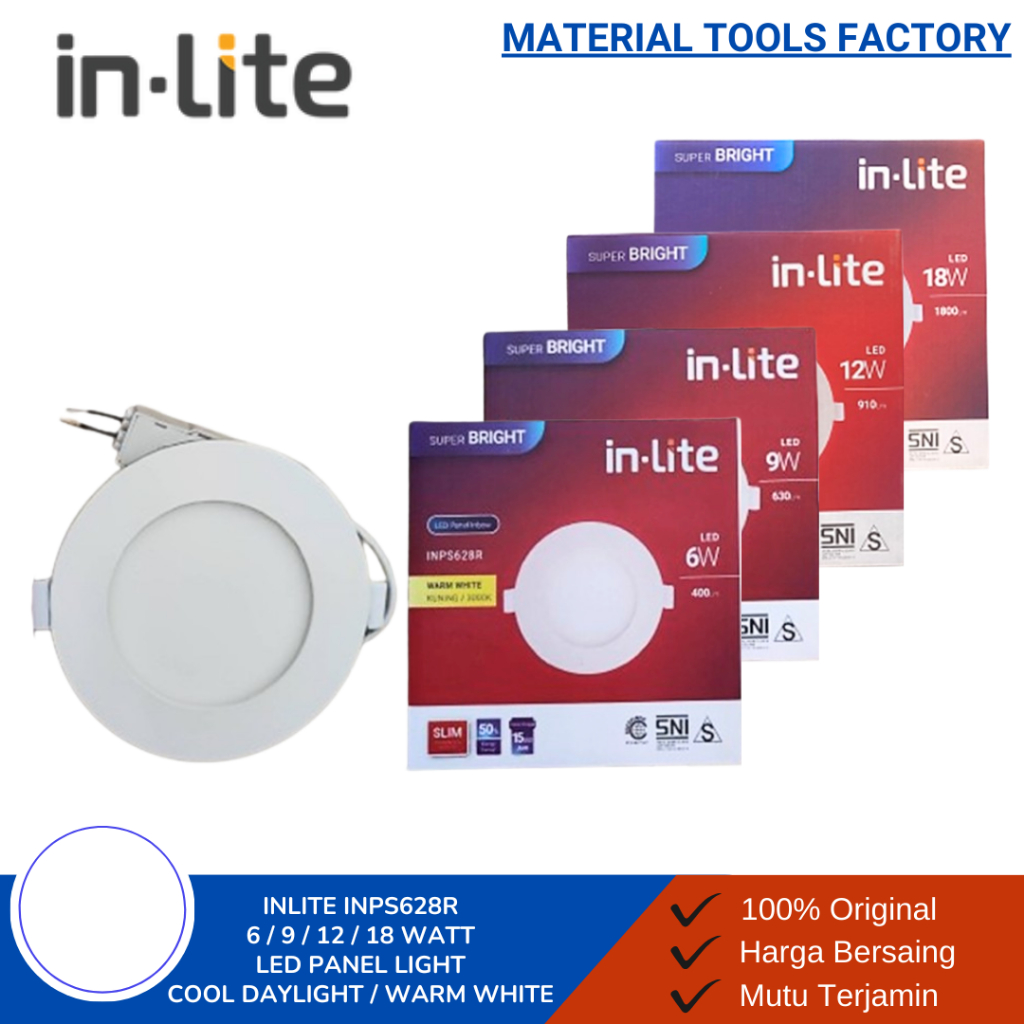 Jual Lampu Downlight Inlite INPS628R 6 WATT 9 WATT 12 WATT 18 WATT ...