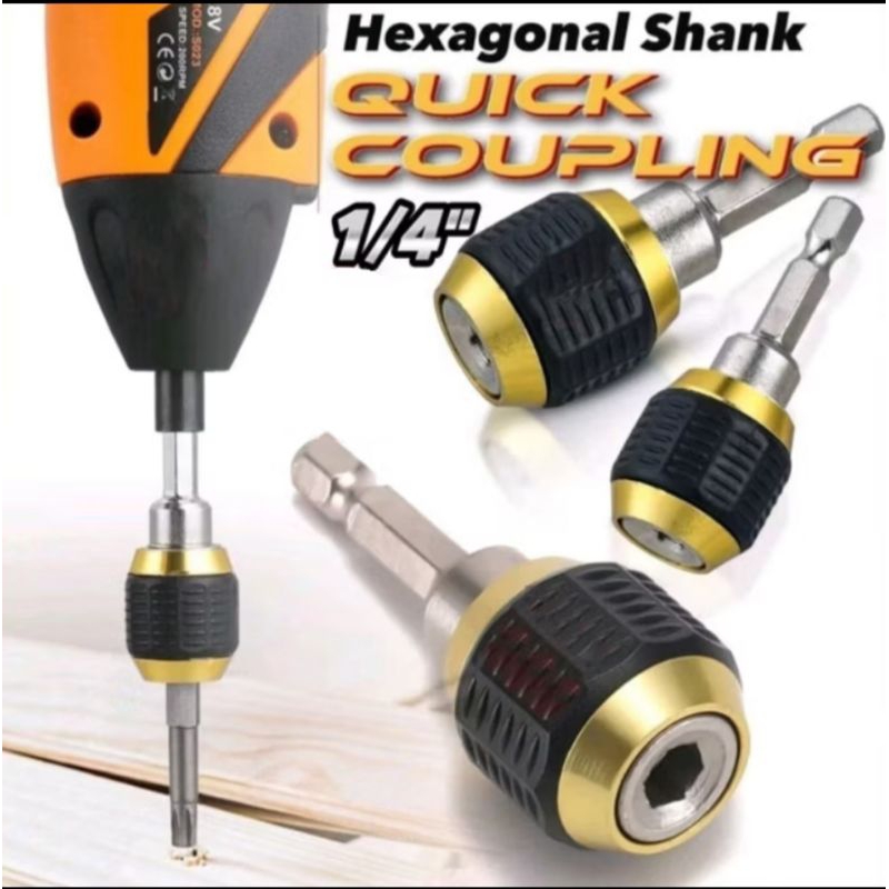 Jual Adaptor Mata Bor Quick Change Chuck Heksagonal 60mm-150mm 1/4 ...