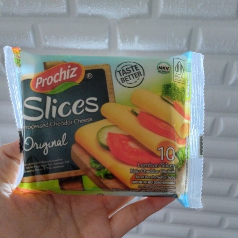Jual Prochiz Slices Cheddar Original isi 10 uk 160 gr | Shopee Indonesia