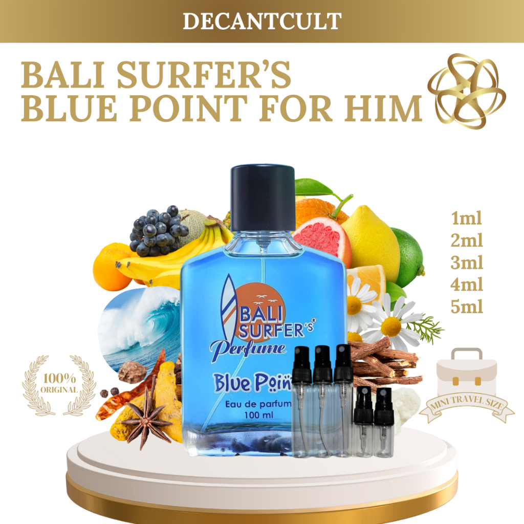 Jual DECANT Parfum Bali Surfers Blue Point For Him EDP | Shopee Indonesia