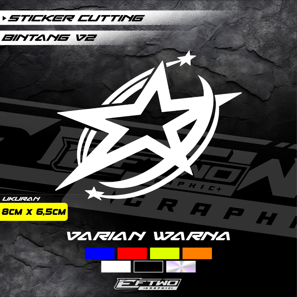 Jual STICKER STIKER CUTTING BINTANG V2 8CM | Shopee Indonesia