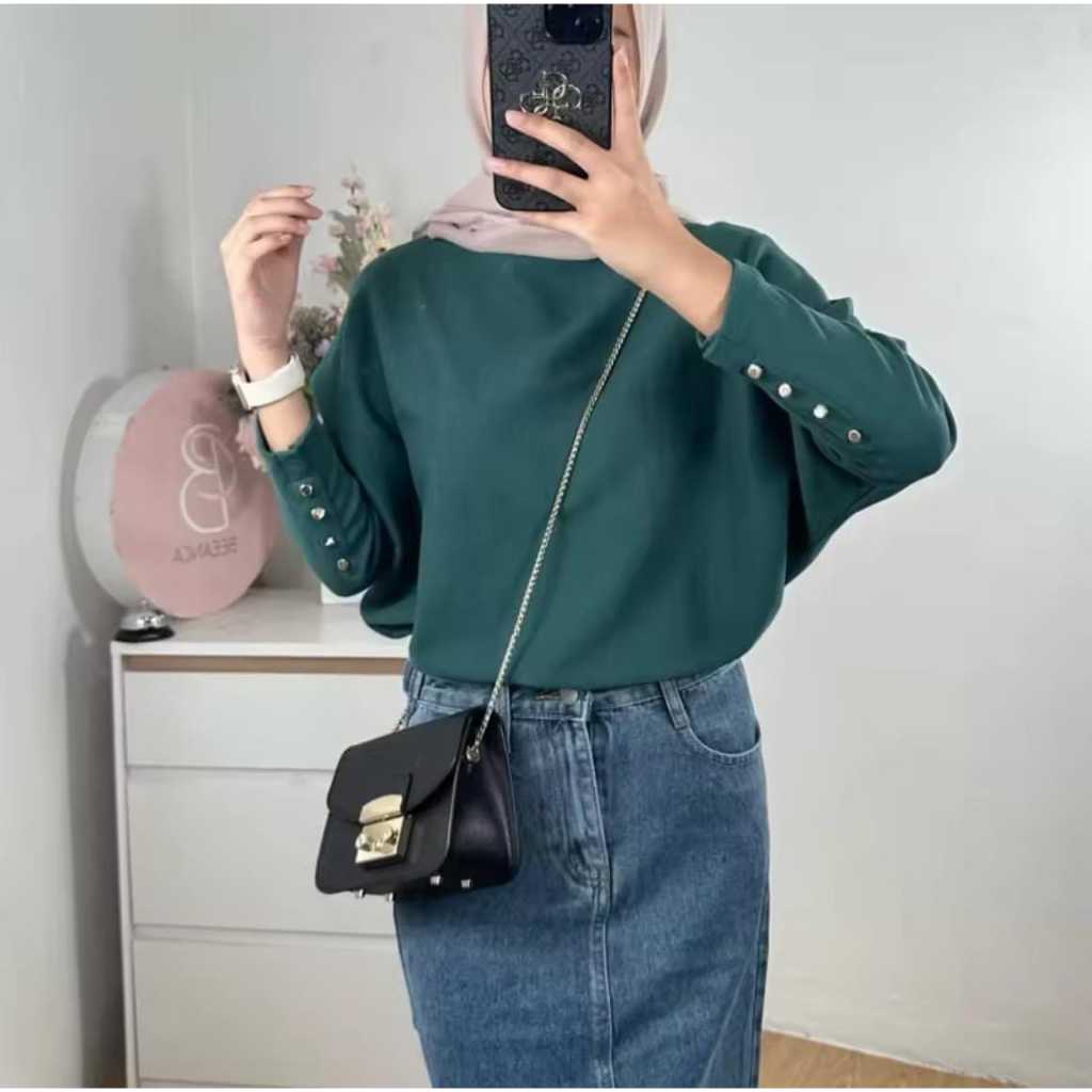 Jual Atasan Rajut Korean Style Premium Inara Kalong Batwing Lengan ...