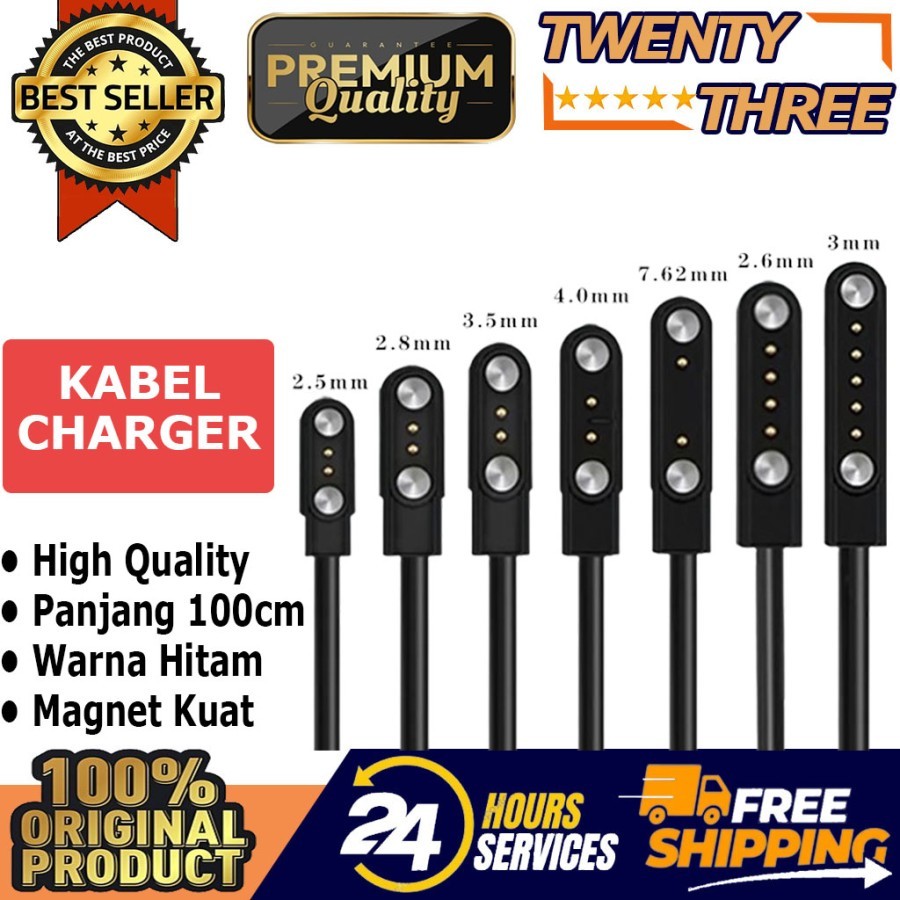 Jual SMARTWATCH CHARGER MAGNETIC KABEL CASAN SMART WATCH SMART BAND CABLE CHARGING 2 PIN 4 MM 2 ...