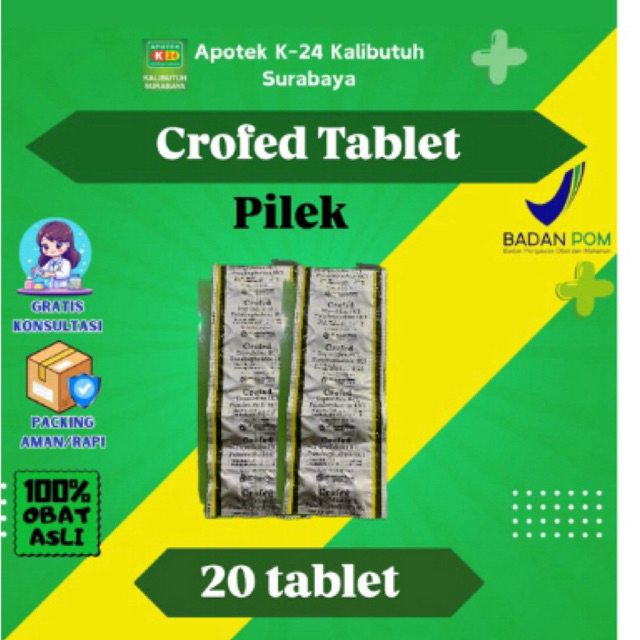 Jual Crofed Tablet Ecer 20 tablet (2 strip) | Shopee Indonesia