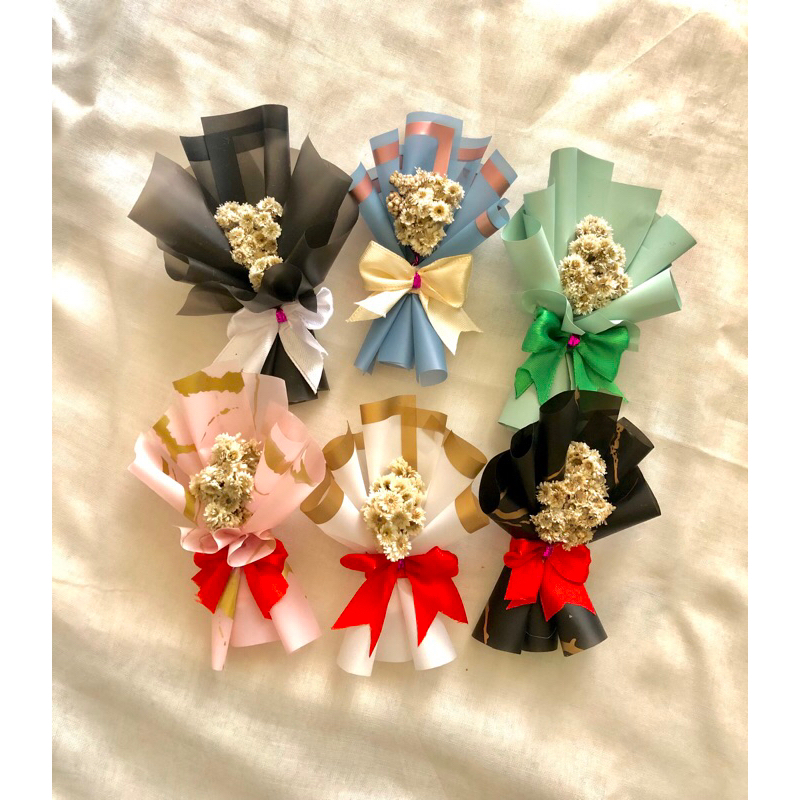 Jual BUKET MINI BUNGA KERING / MINI BOUQUET BUNGA KERING | Shopee Indonesia