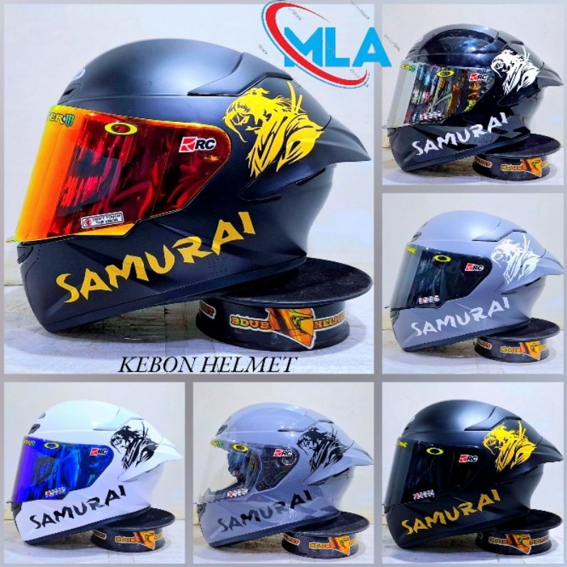 Jual Helm full face TTC | TT COURSE MLA MOTIF SAMURAI PAKET GANTENG ...