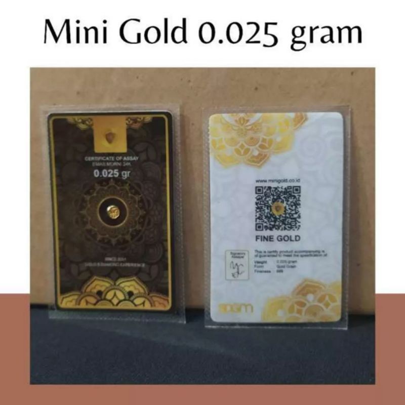 Jual Logam Mulia 0,025gr Minigold Emas Murni 24 Karat | Shopee Indonesia