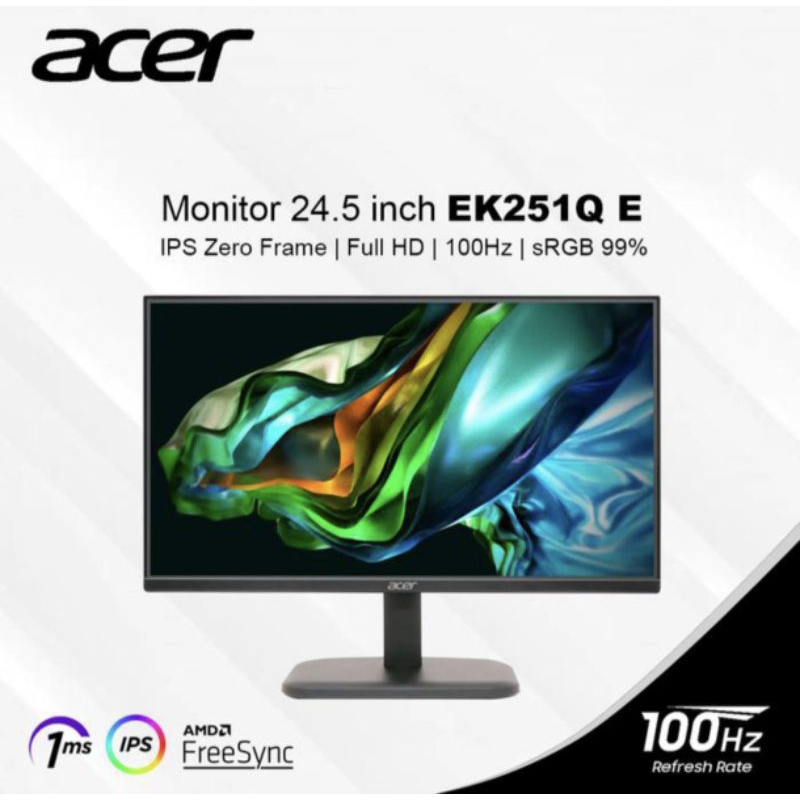 Jual LED Monitor ACER EK251QE 24,5" 100Hz FHD HDMI VGA | Shopee Indonesia
