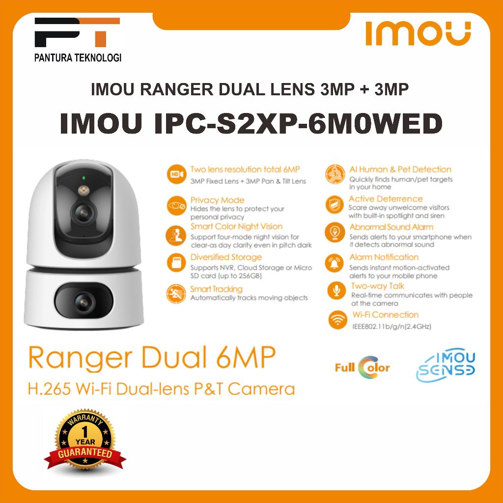 Jual IMOU RANGER DUAL LENS 3MP+3MP SMART IP KAMERA CCTV Wi-Fi INDOOR ...