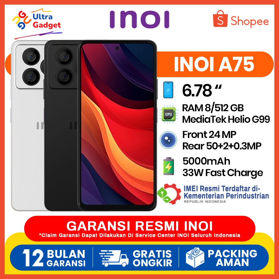 Jual INOI A75 [6GB+256GB] [8GB+512GB] - Garansi INOI Indonesia | Shopee ...