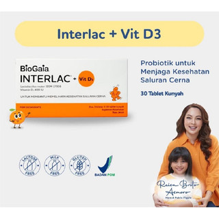 Jual INTERLAC tablet probiotik + Vit D3 | Shopee Indonesia