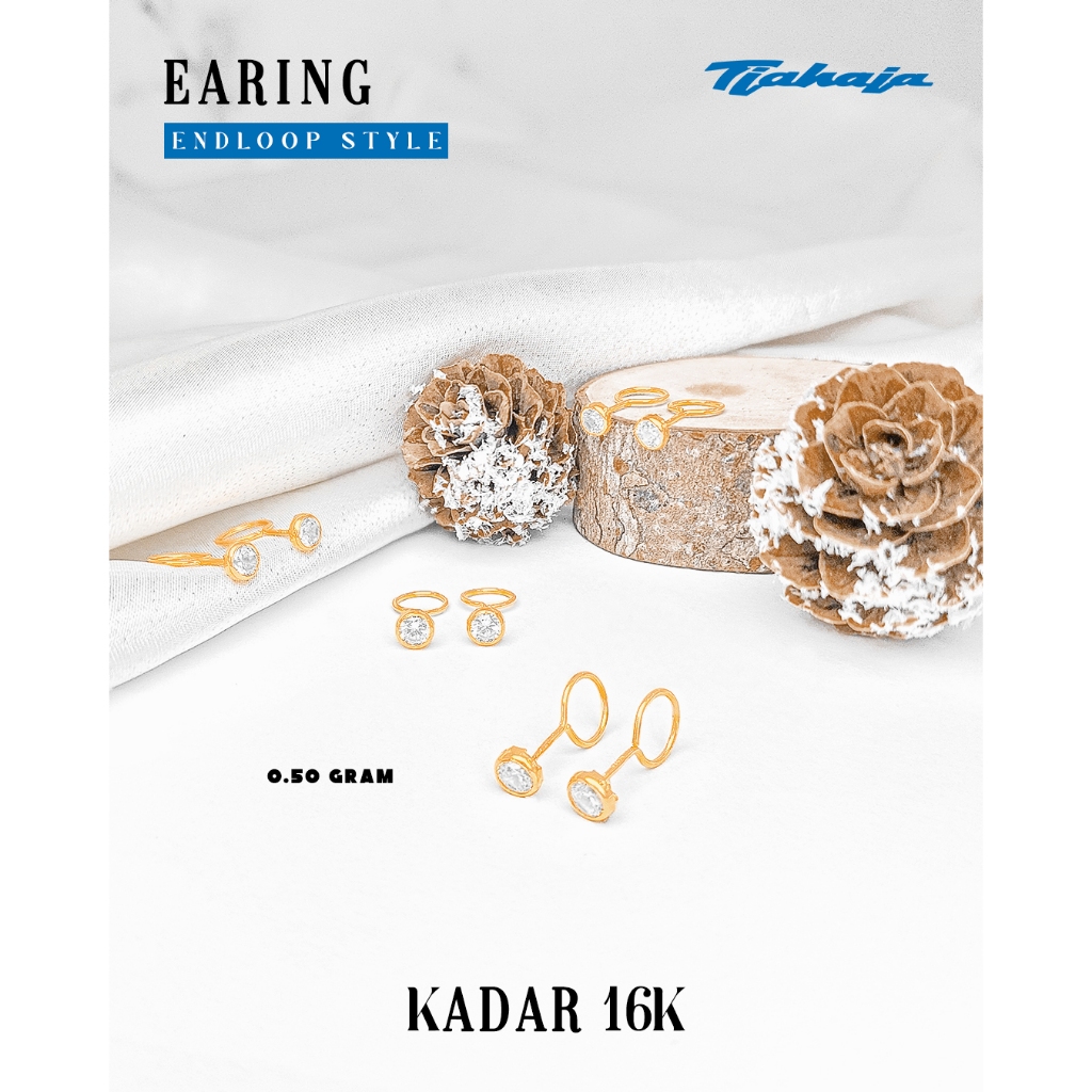 Jual Earing/Anting Endloop Permata Satu Simple dan ManisUntuk Wanita ...