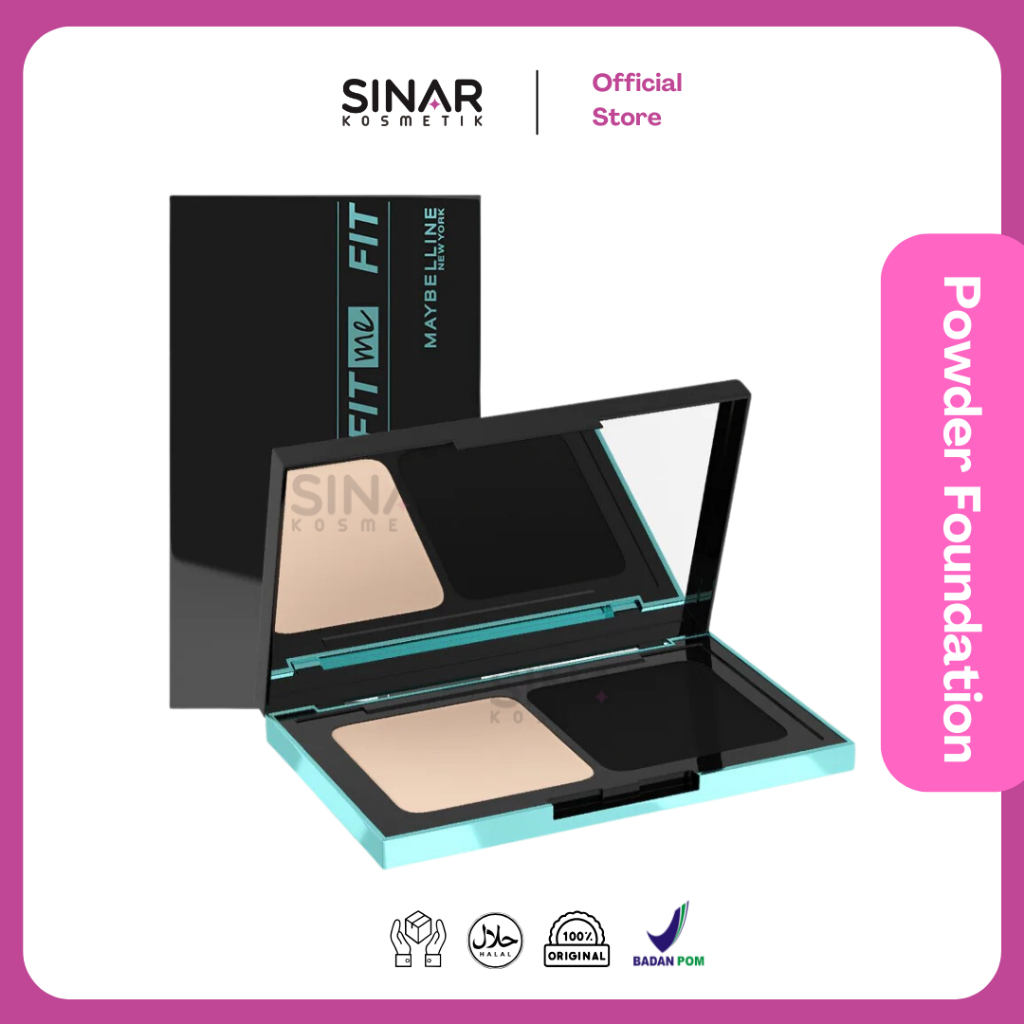 Jual Maybelline Fit Me! Matte + Poreless 24H Powder Foundation SPF 44 ...