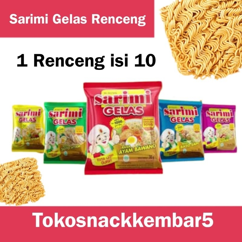 Jual SARIMI MI GELAS all Varian renceng isi 10 | Shopee Indonesia