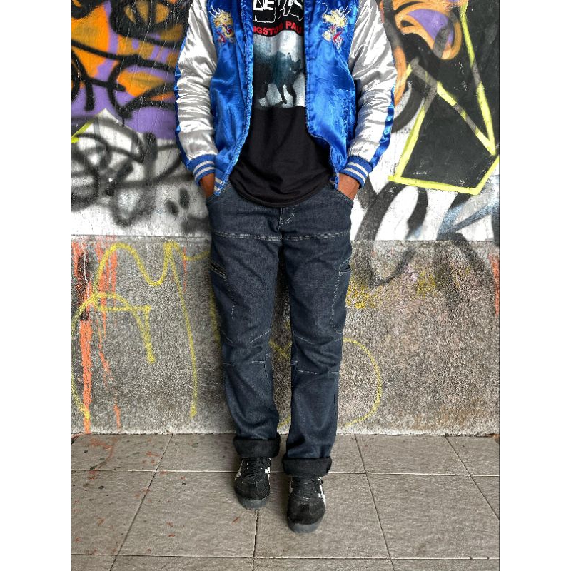 Jual Cargo Pant Jeans Fieldcore indigo | work cargo japan | Shopee ...