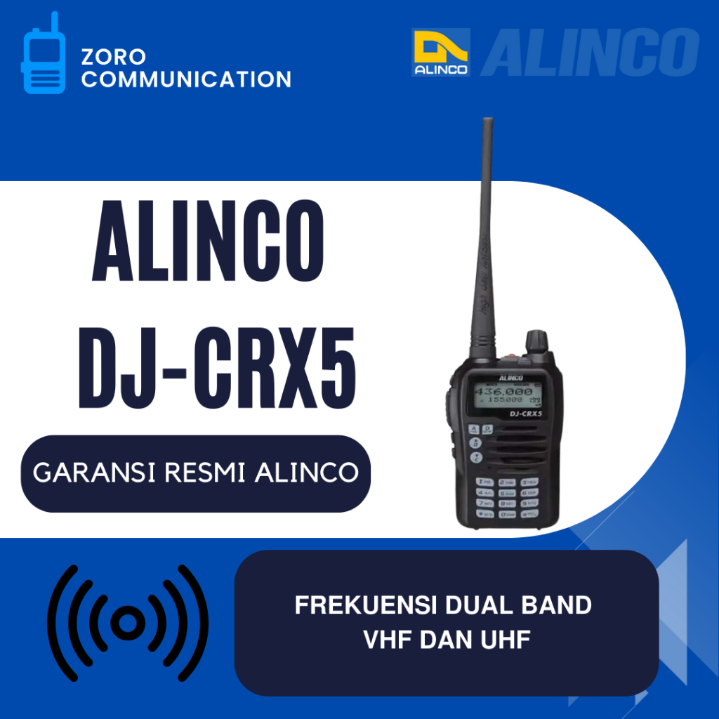 Jual HT Alinco DJ CRX5 Dual Band VHF UHF Original Garansi Resmi Alinco 1 Tahun Dualband DJ-CRX5 ...