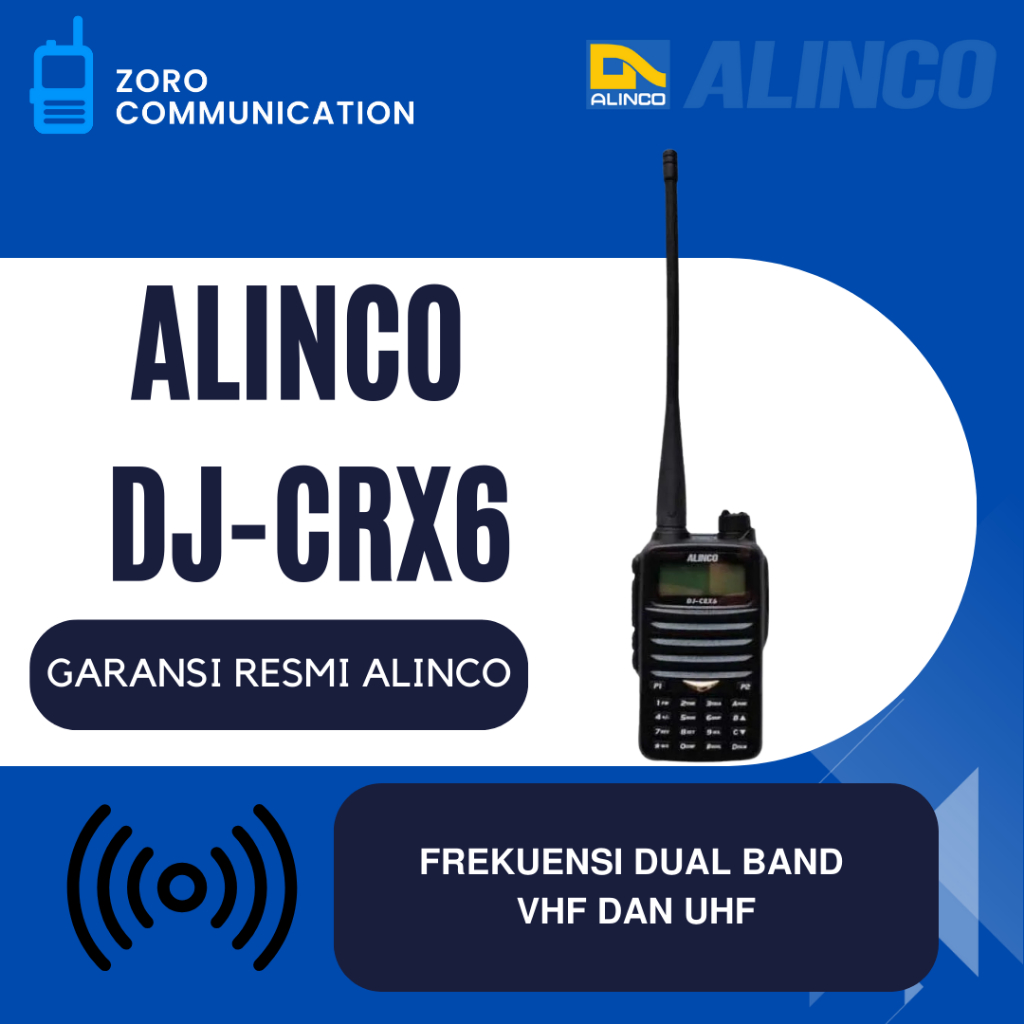 Jual HT Alinco DJ CRX6 Dual Band VHF UHF Original Garansi Resmi Alinco 1 Tahun Dualband DJ-CRX5 ...