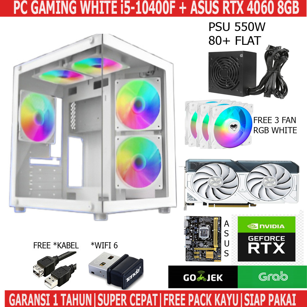 Jual CPU/PC/KOMPUTER RAKITAN GAMING i5-10400F RTX 4060 RAM 32GB | Shopee Indonesia