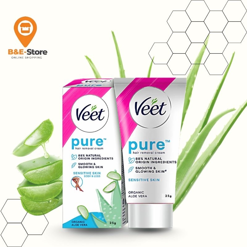 Jual VEET Hair Removal Cream Sensitive Skin Pure Formula Organic Aloe ...