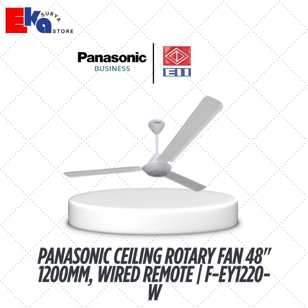 Jual Panasonic Ceiling Rotary Fan 48" 1200mm, Wired Remote | F-EY1220-W ...