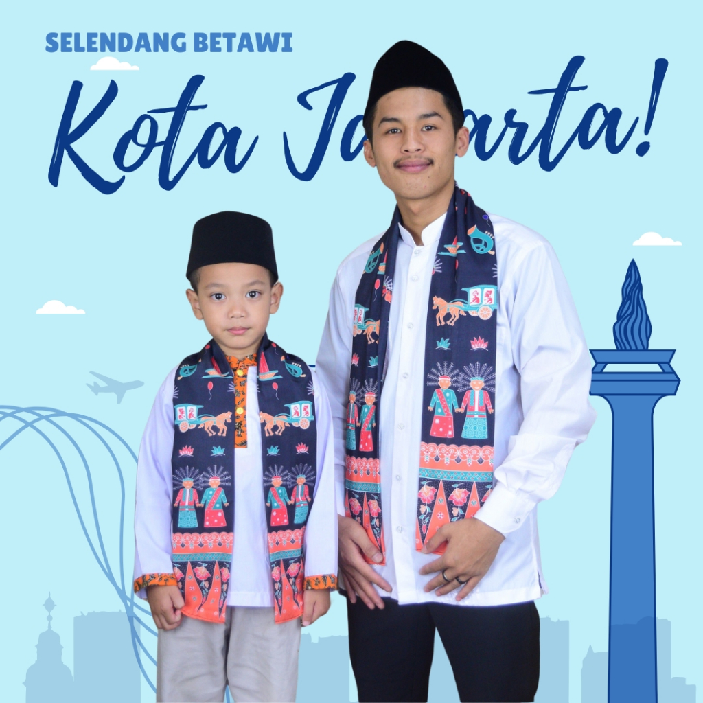 Jual Selendang Ondel Ondel / Cukin Ondel ondel / Syall Ondel-ondel ...