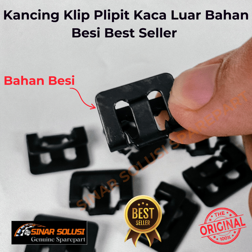 Jual Kancing Klip Pelipit Plipit Kaca Luar Universal Bahan Besi Harga ...