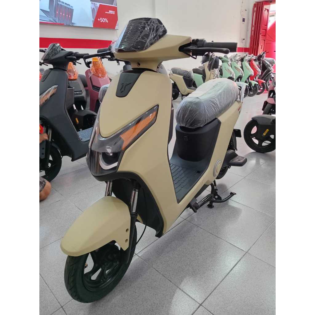 Jual Sepeda Listrik Murah Medan Berkualitas UWinfly D75 Warna Krim ...