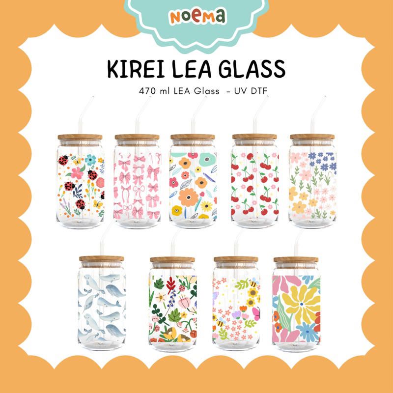 Jual NOEMA - Kirei LEA glass 470 ml - FREE COASTER / gelas kaca dengan ...