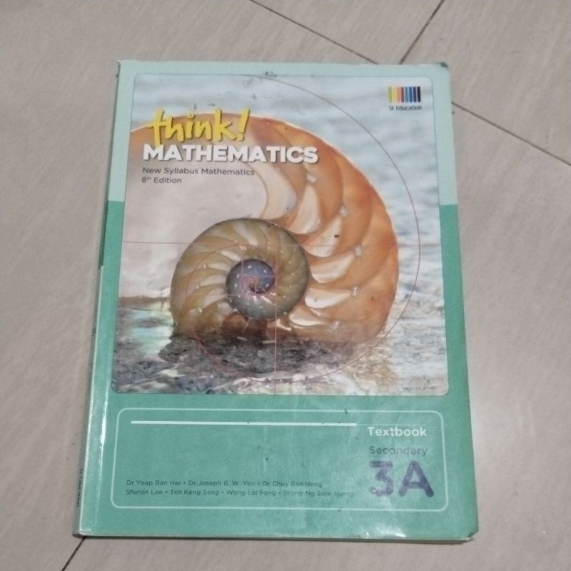 Jual BUKU ORI BUKU THINK MATHEMATICS TEXTBOOK SECONDARY 3A PENERBIT SL ...