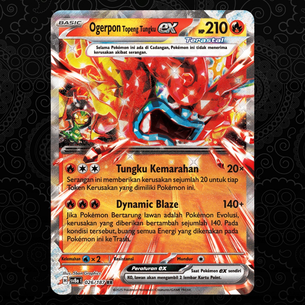 Jual Ogerpon Topeng Tungku EX TERASTAL Pokemon API KARTU TCG INDONESIA | Shopee Indonesia