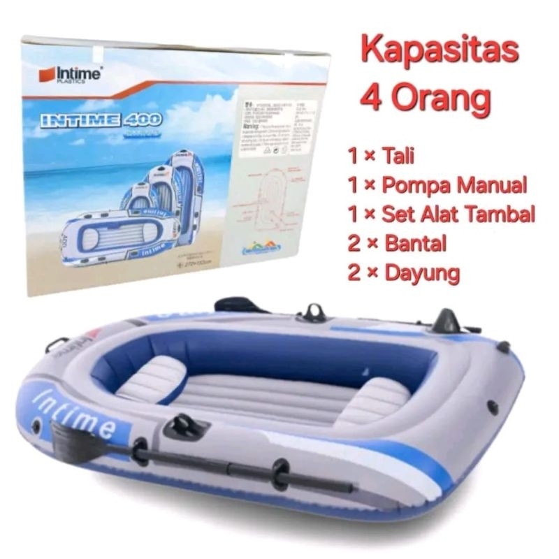 Jual [COD] Perahu Karet Dayung Kayak Tim Sar Evakuasi Inflatable Boat 4 ...
