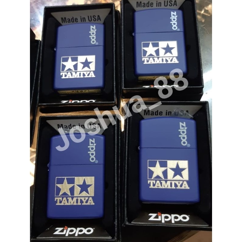 Jual Zippo Custom Korek Api Ukir Logo TAMIYA Blue Matte Bisa Ukir Nama ...