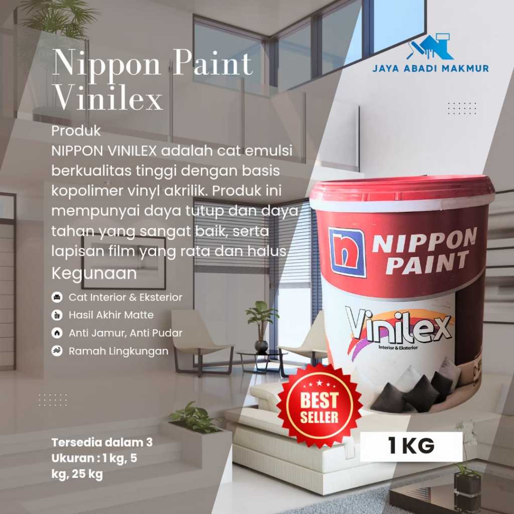Jual Nippon Paint Vinilex 1 kg / Cat Tembok Interior dan Eksterior ...