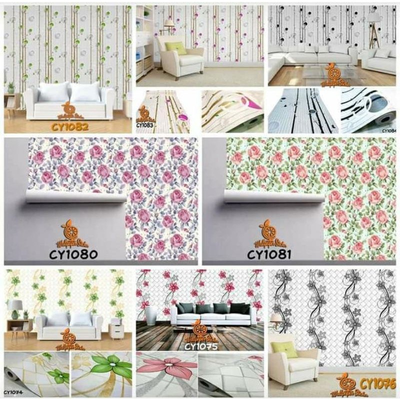 Jual Wallpaper Dinding Motif Dan Karakter Stiker Dinding 45cm X 8m Wallpaper Kamar CY1074 ...