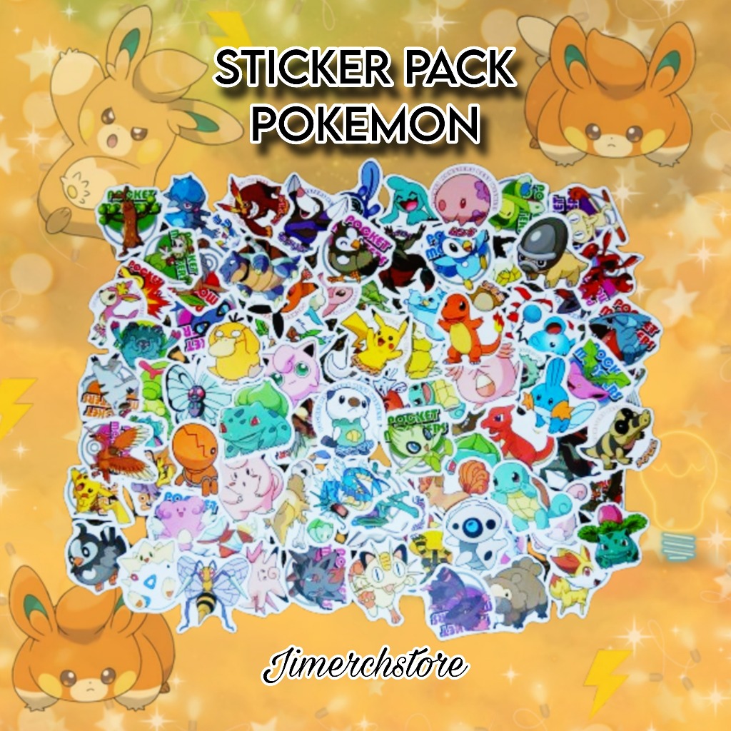 Jual STICKER POKEMON Stiker Pack set isi 50 pcs | Shopee Indonesia