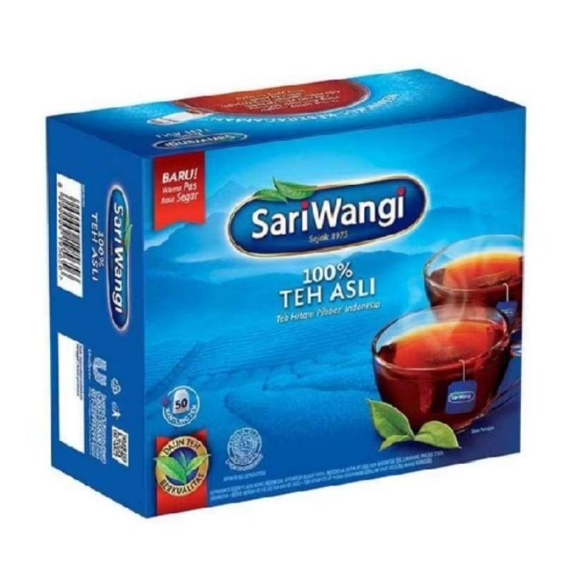 Jual Sariwangi 100% Teh Asli Isi 50 Bag Tea | Shopee Indonesia