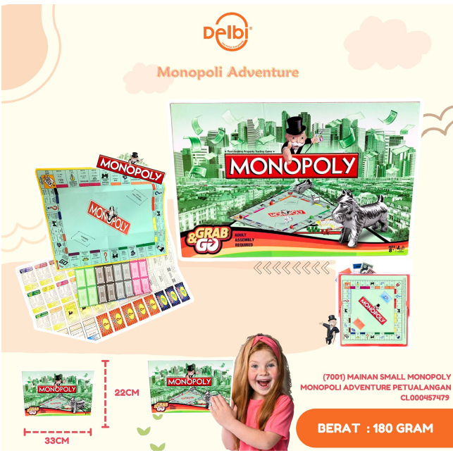 Jual MAINAN SMALL MONOPOLY GRAB & GO MONOPOLI ADVENTURE PETUALANGAN ...