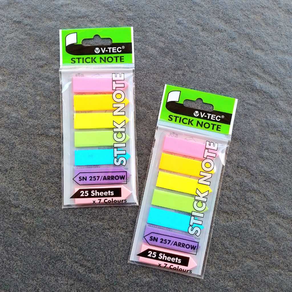 Jual Penanda Buku Sticky Note Paper V-TEC 257 Arrow ( Pcs ) [ Original ...