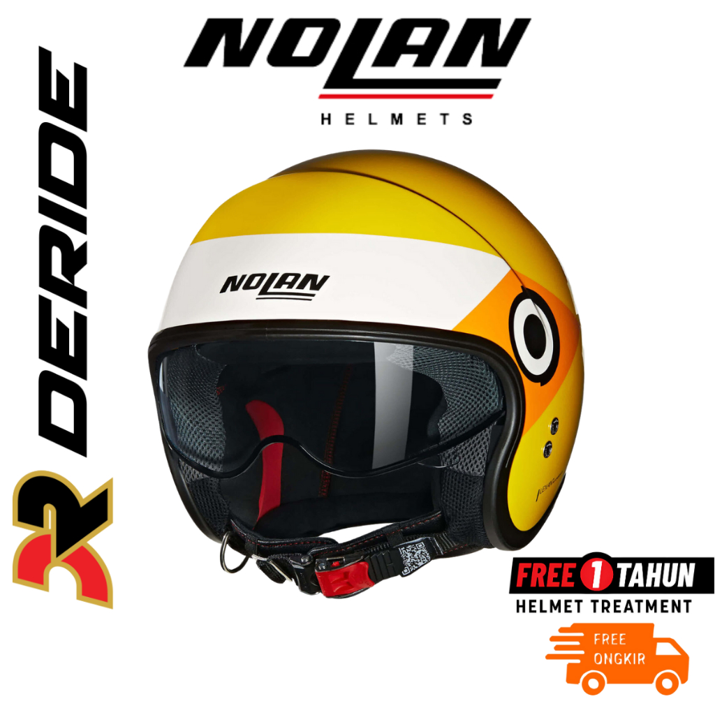 Jual Helm Nolan N21 Onirico 341 Yellow White Orange Half Face Mini Jet ...